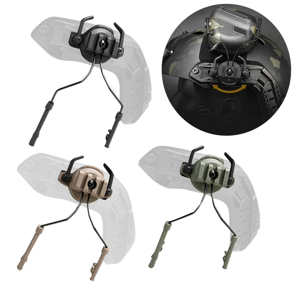 Tactical-Headset-Bracket-Helmet-Accessories-Adjustable-Fast-Mounts-Rail ...
