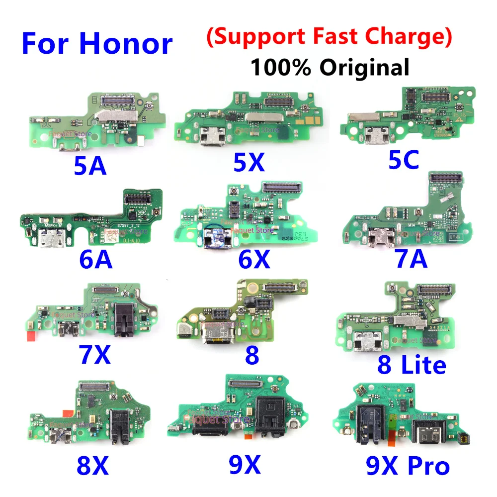 100% Original USB Charge Port Jack Dock Connector Charging Board Flex Cable For Huawei Honor 5A ...