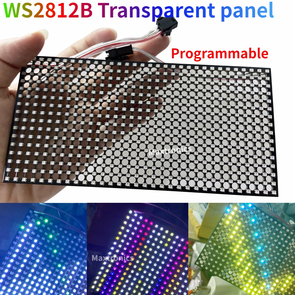 Panel-de-pantalla-LED-WS2812-RGB-programable-matriz-de-puntos-de-5V-a ...