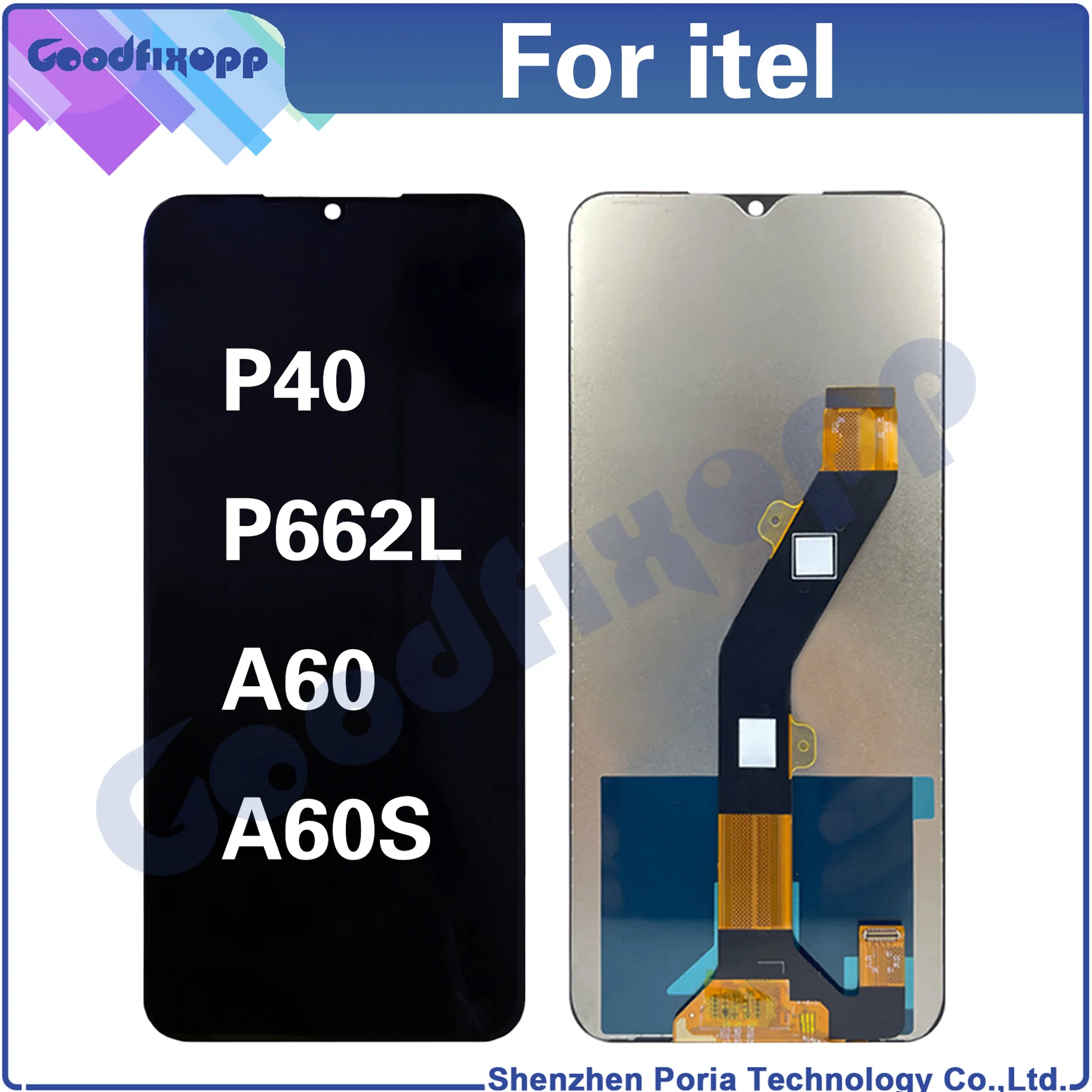 For itel A60 A60S P40 P662L LCD Display Touch Screen Digitizer Assembly ...