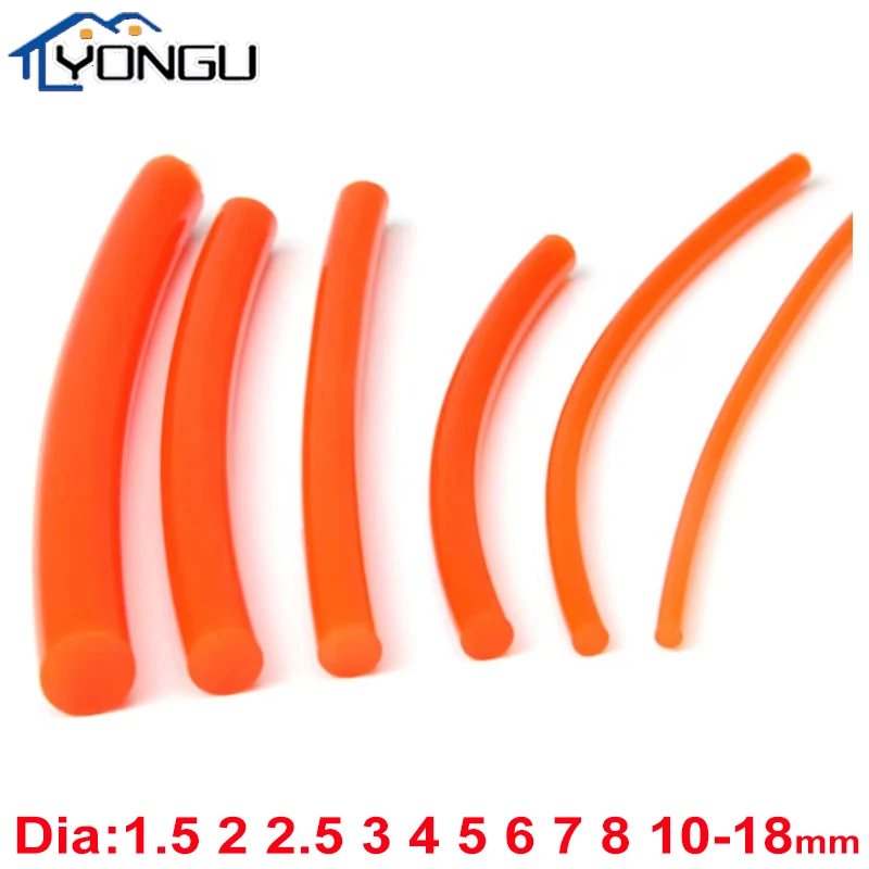 1-5Meter Orange Red Polyurethane Conveyor Belts Round PU Drive Belt ...