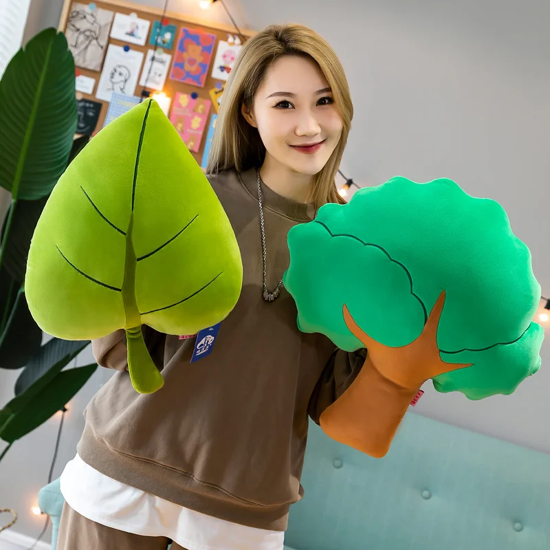 50cm Squishy Plant Pillow Colorful Apple Tree Maple Leaf
