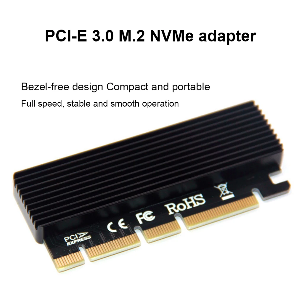 Pci e 16x para nvme cartão led m 2 para pcie3 0 adaptador com ...