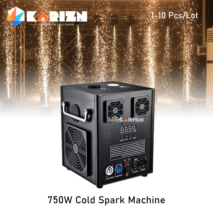 1-10PCS-750W-Cold-Sparks-Machine-Flightcase-Ti-Powder-Sparkler-Wedding ...