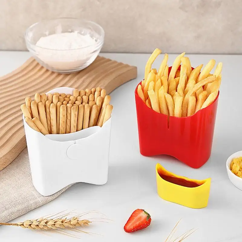 Plastic-French-Fry-Box-reusable-Removable-French-Fries-Holder-Food ...