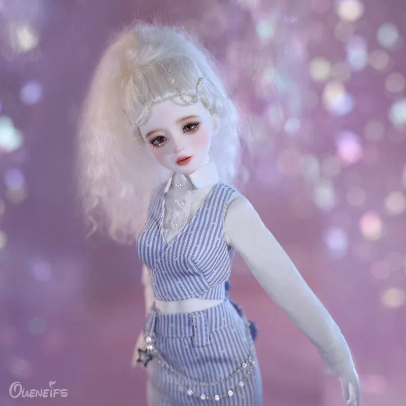 Aurola BJD Doll 1/6 Ynly Female Body New Design White shirt and striped waistcoat Resin Girl ...