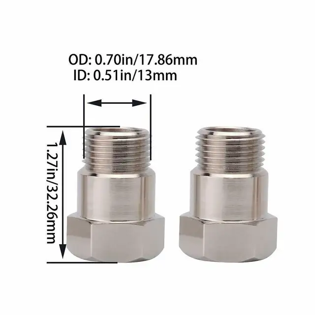4X Oxygen sensor extender adapter extension spacer HHO O2 Bung Test ...