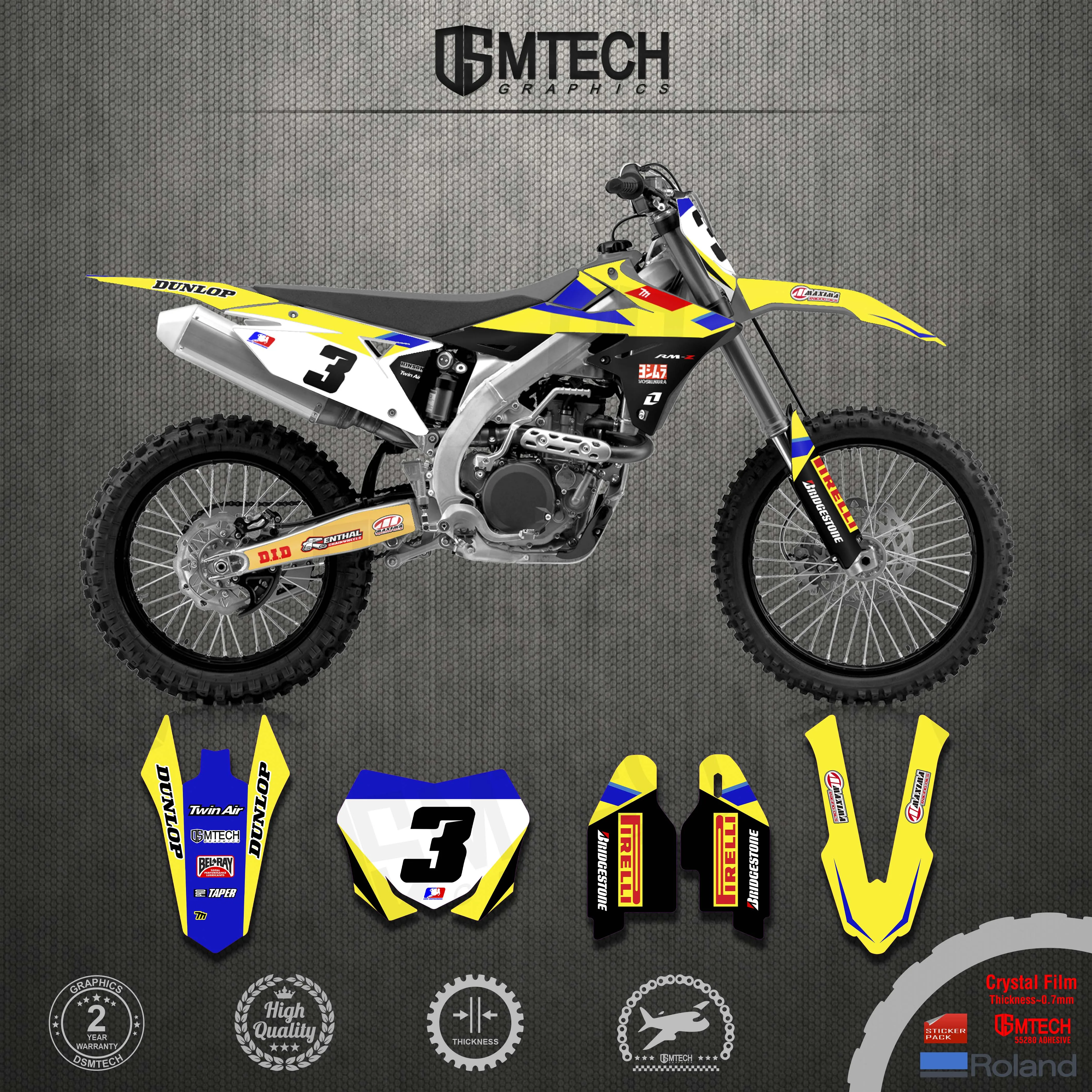 DSMTECH-For-Suzuki-RMZ450-250-2018-22-RMZ450-2019-22-RMZ250-Full-Frame ...