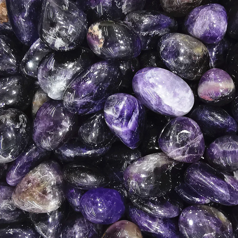 Natural Broken Amethyst Rolling Stone Crystal Treatment Spiritual Qi ...