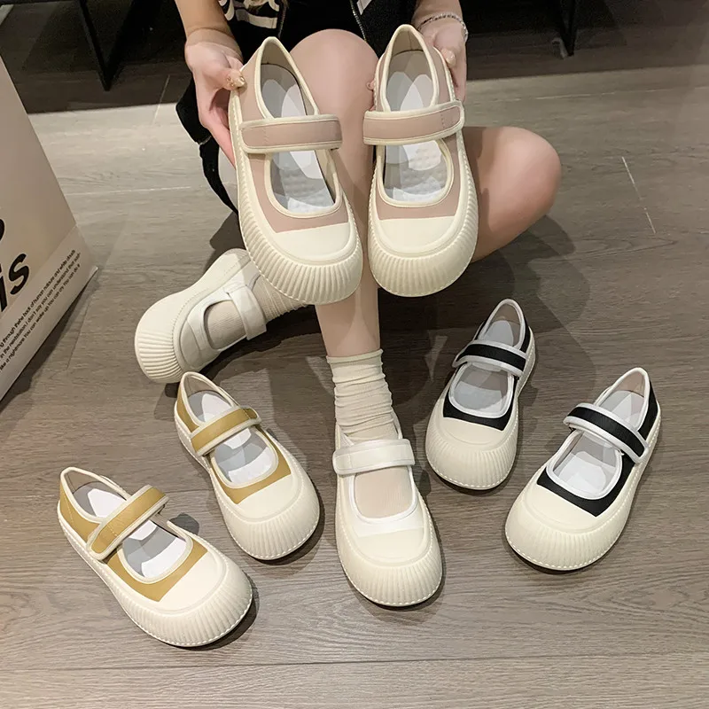 Small-White-Shoes-Casual-Female-Sneakers-All-Match-Clogs-Platform-Round ...
