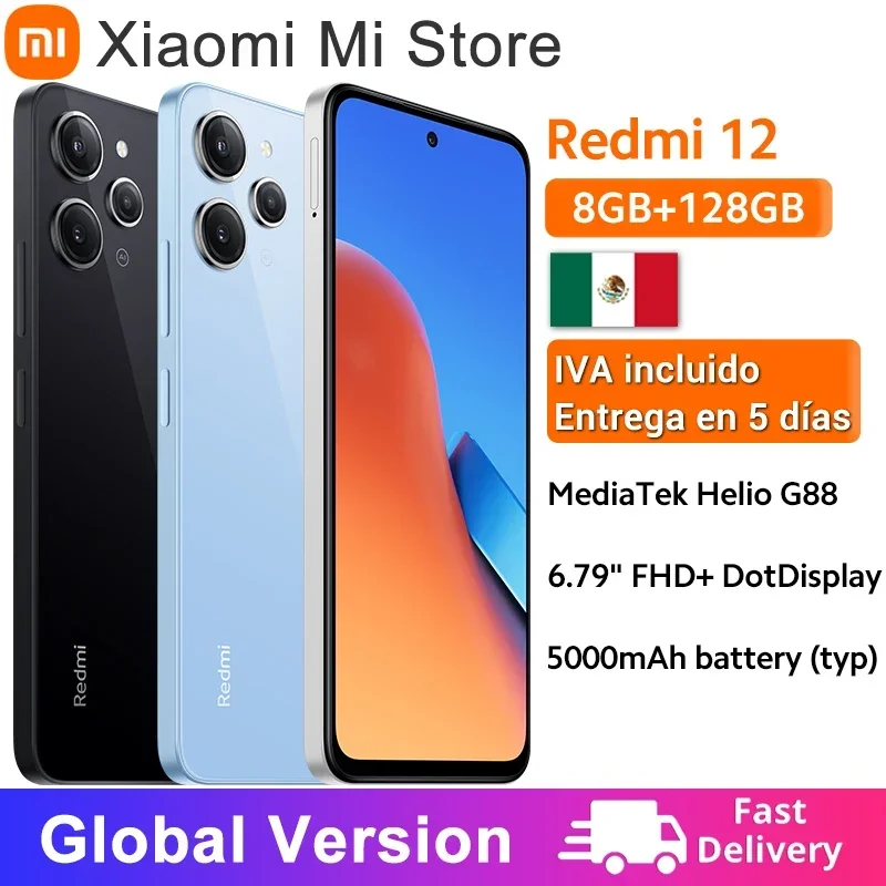 Xiaomi-smartphone-Redmi-12-versi-n-Global-8GB-128GB-MTK-Helio-G88-carga ...
