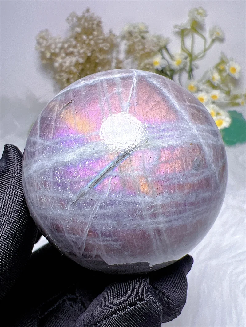 Natura-Crystal-Purple-Light-Labradorite-SPhere-Rain-Bow-Free-Form ...