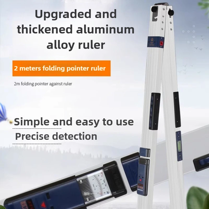 2M Level Ruler Vertical Aluminum Alloy Detection Tool Engineering ...