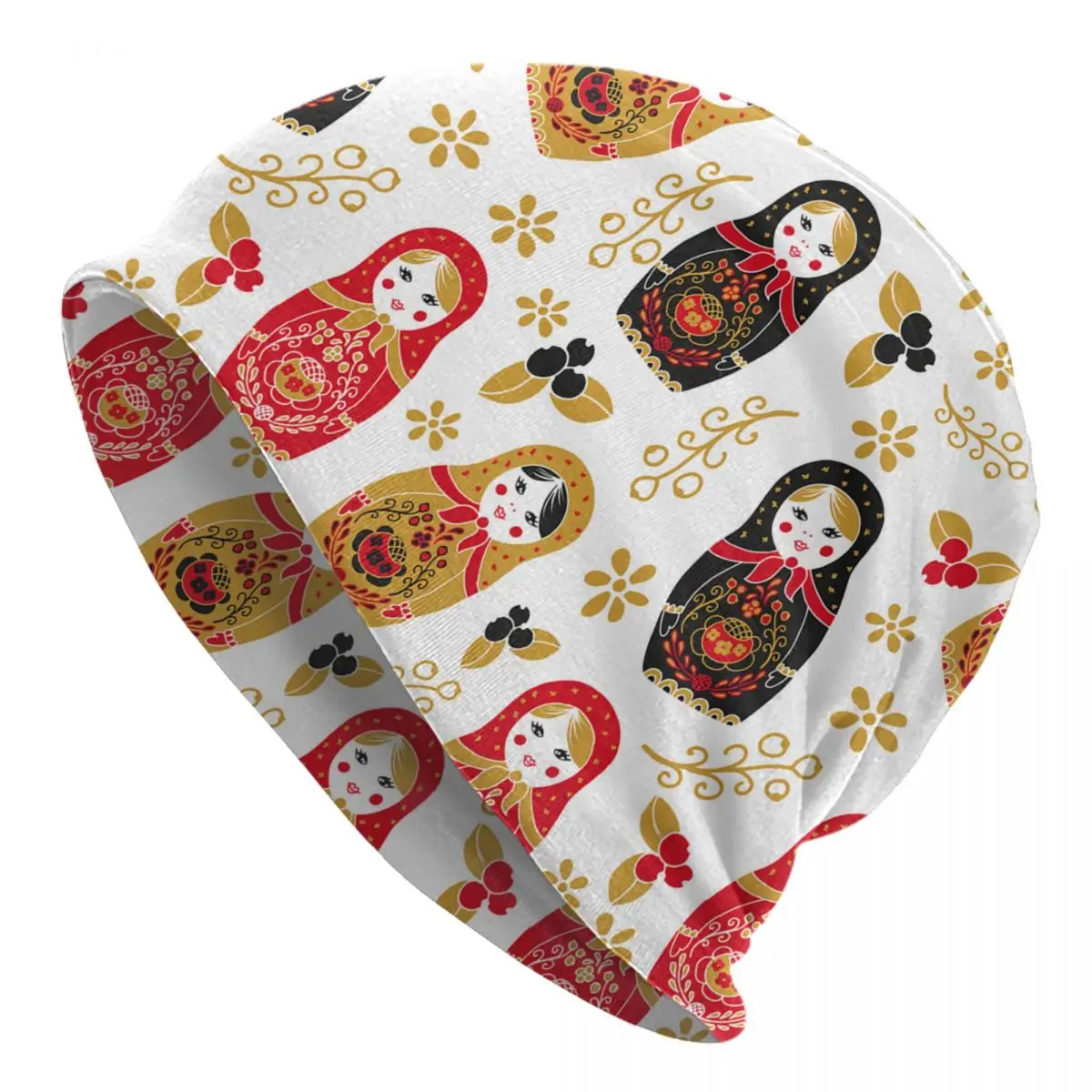 Babushka Matryoshka Russian Doll Bonnet Hat Knitting Hat Men Women ...