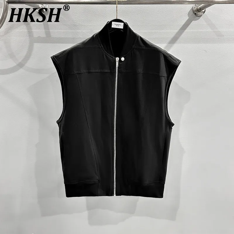 HKSH-Men-s-Tide-Dark-Streetwear-2024-Autumn-Winter-New-Waistcoat-Solid ...