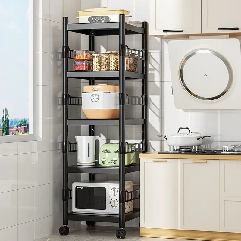 ‌Heavy-Duty Kitchen Gap Shelf Organizer - Adjustable Narrow Space ...