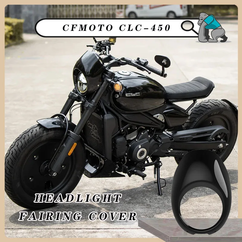 Customized-For-CFMOTO-CLC450-Motorcycle-Round-ABS-Plastic-Screen-Headlight-Fairing-Windshield ...