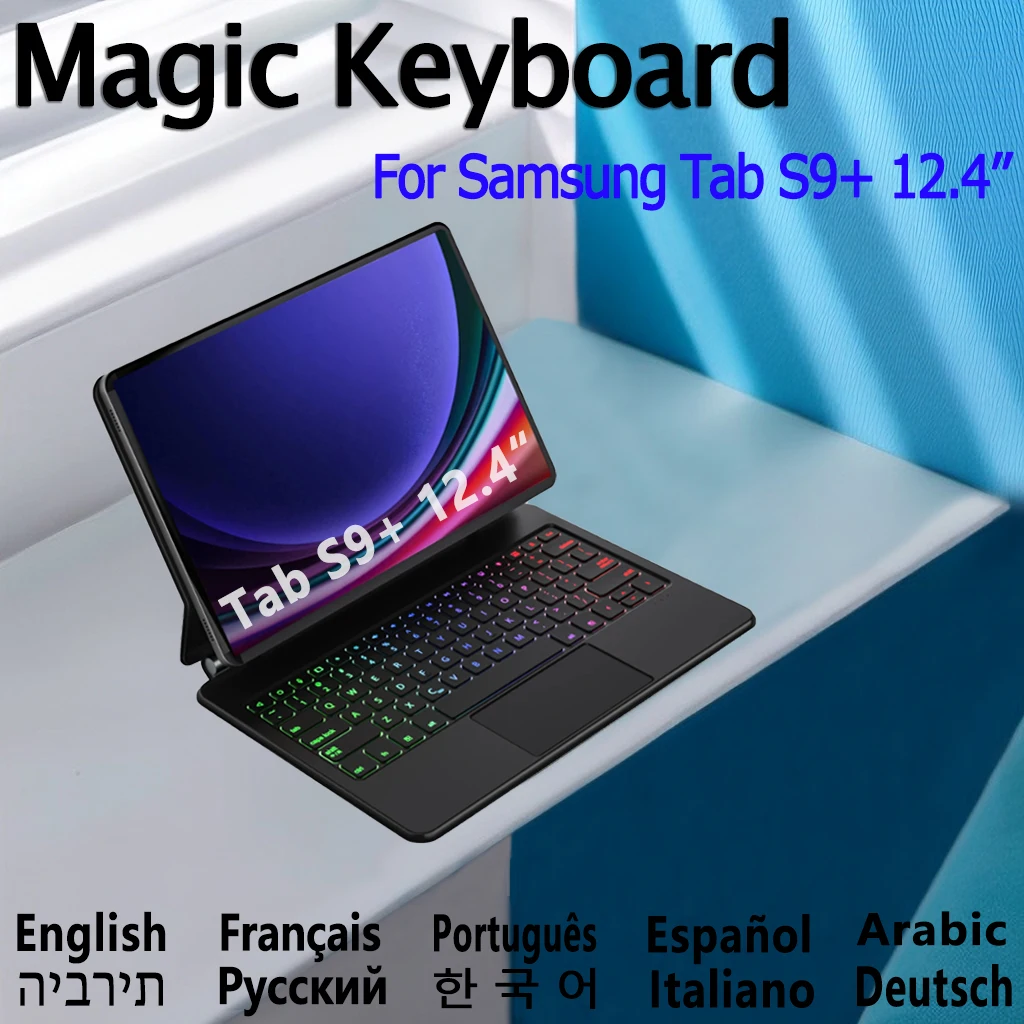 Magic-Keyboard-for-Samsung-Galaxy-Tab-S9-S9-Plus-SM-X810-SM-X816B-12-4 ...