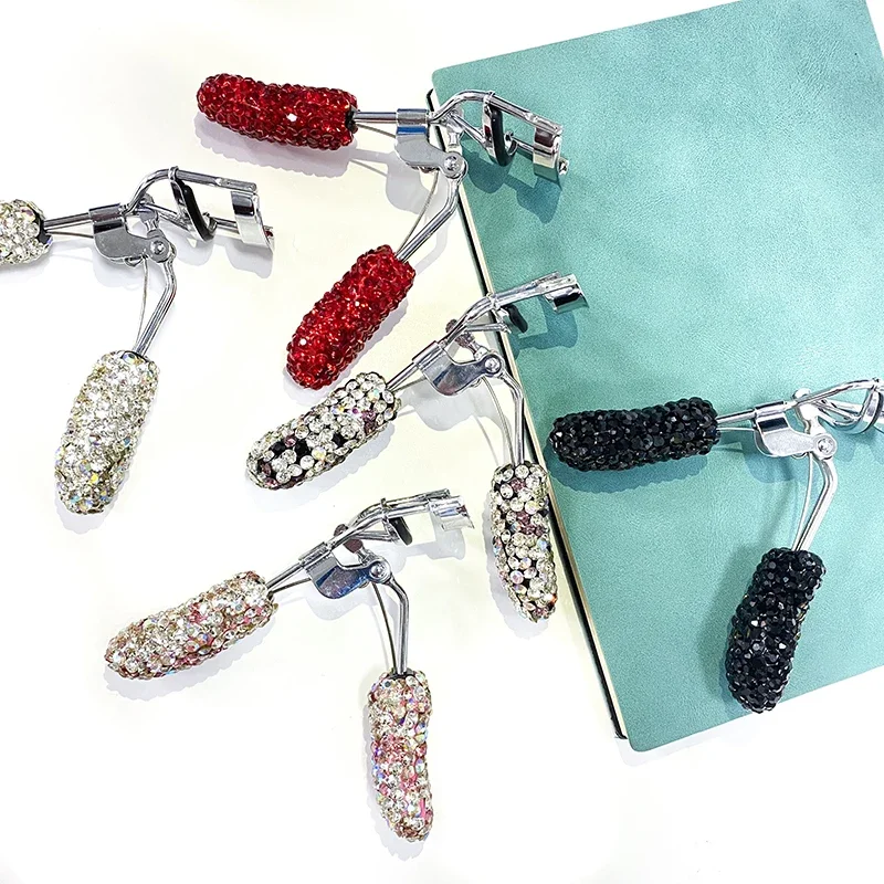 Bling-Rhinestone-Protable-Colorful-Eyelashes-Curler-Tweezer-Curling-Eye ...