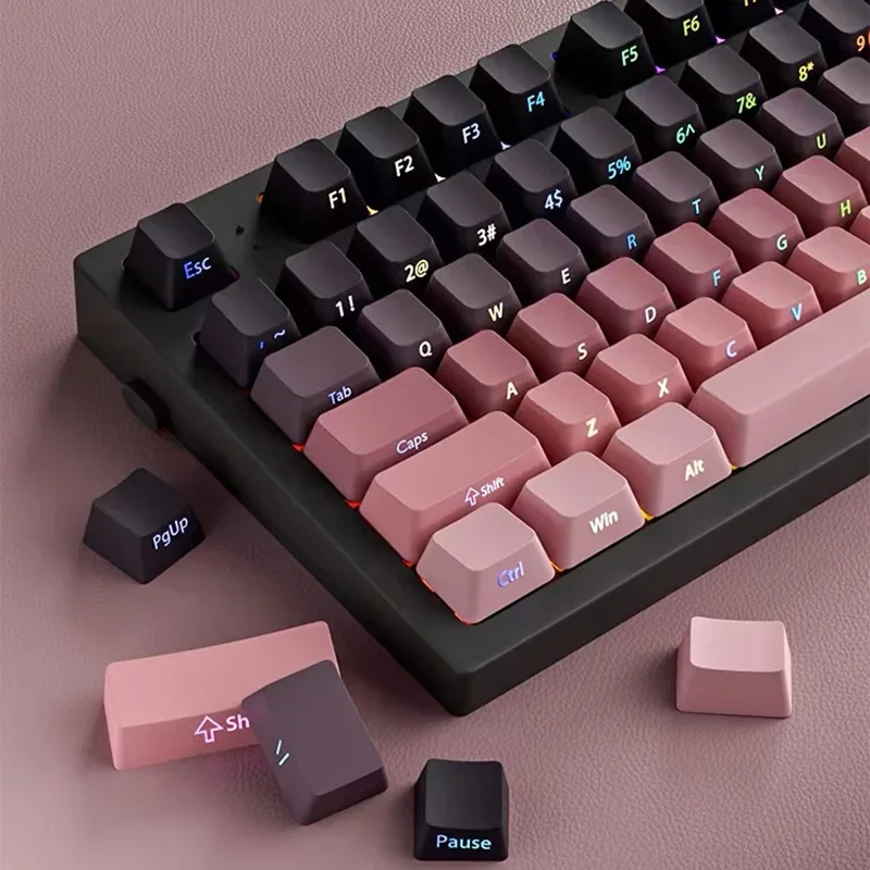 Gradient Keycaps Side Printed PBT Shine Through Double Shot OEM Profile ...