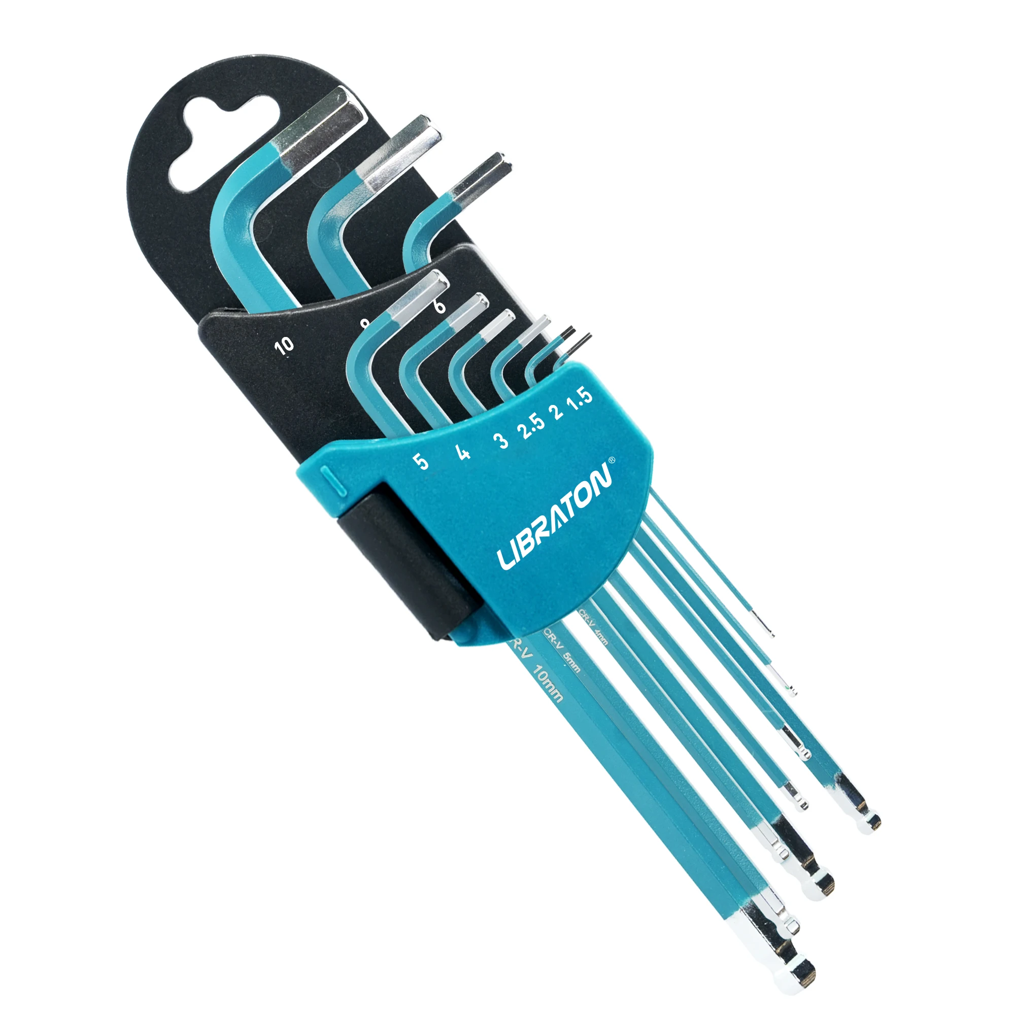 LIBRATON-9PCS-Hex-Allen-Wrench-Set-Ball-End-1-5mm-10mm-Metric-Long-Arm ...