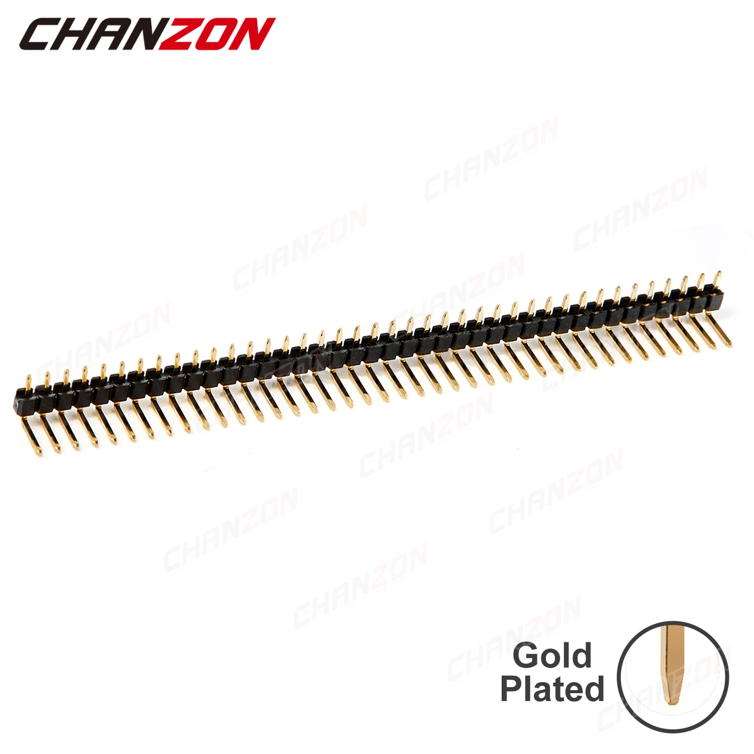 40-Pins-Male-Bent-Pin-Header-Right-Angle-Single-Row-2-54mm-Gold-Plated ...