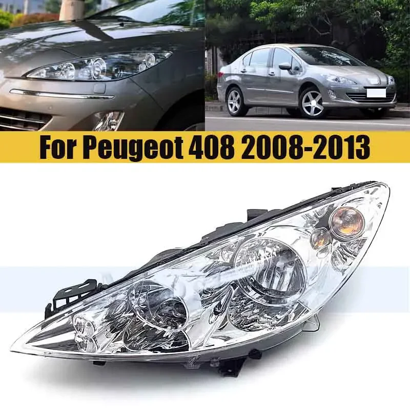 Front Bumper Headlight Headlamp For Peugeot 408 2008-2013 Head Light ...