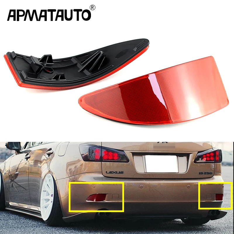 2Pcs Rear Bumper Reflector Lens Cover Housings 81910-53021,81920 ...