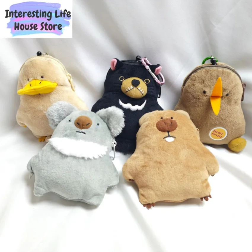 1Pc Coin Purse Platypus Bag Badger Wombat Koala Plush Doll Retractable ...