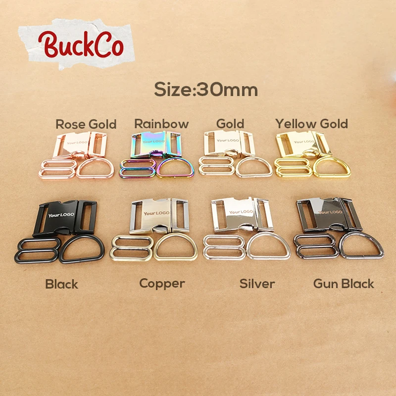1set-Engraved-mixed-size-metal-buckle-adjust-buckle-D-ring-set-for ...