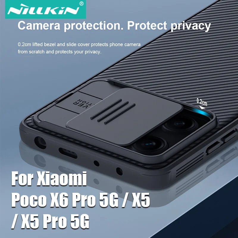 For-Xiaomi-Poco-X6-Pro-5G-Case-NILLKIN-CamShield-Sliding-Camera ...