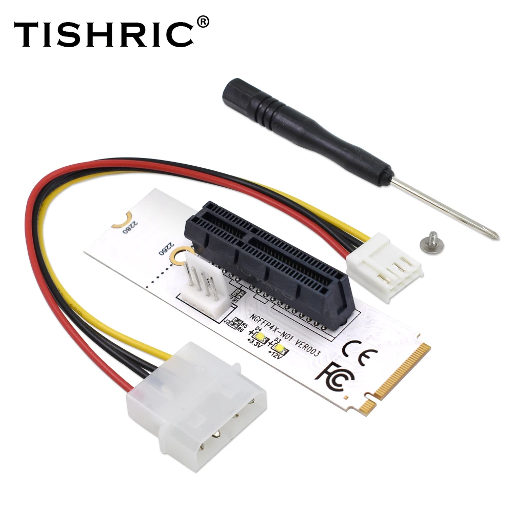 TISHRIC-M-2-To-PCI-E-Adapter-Riser-Card-NGFF-M2-To-PCIE-4x-Converter ...