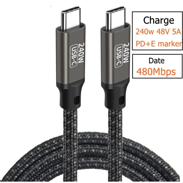 USB4 Cable 8K@60Hz Type C Gen3 40Gbps Cables 240W Fast Charge ...