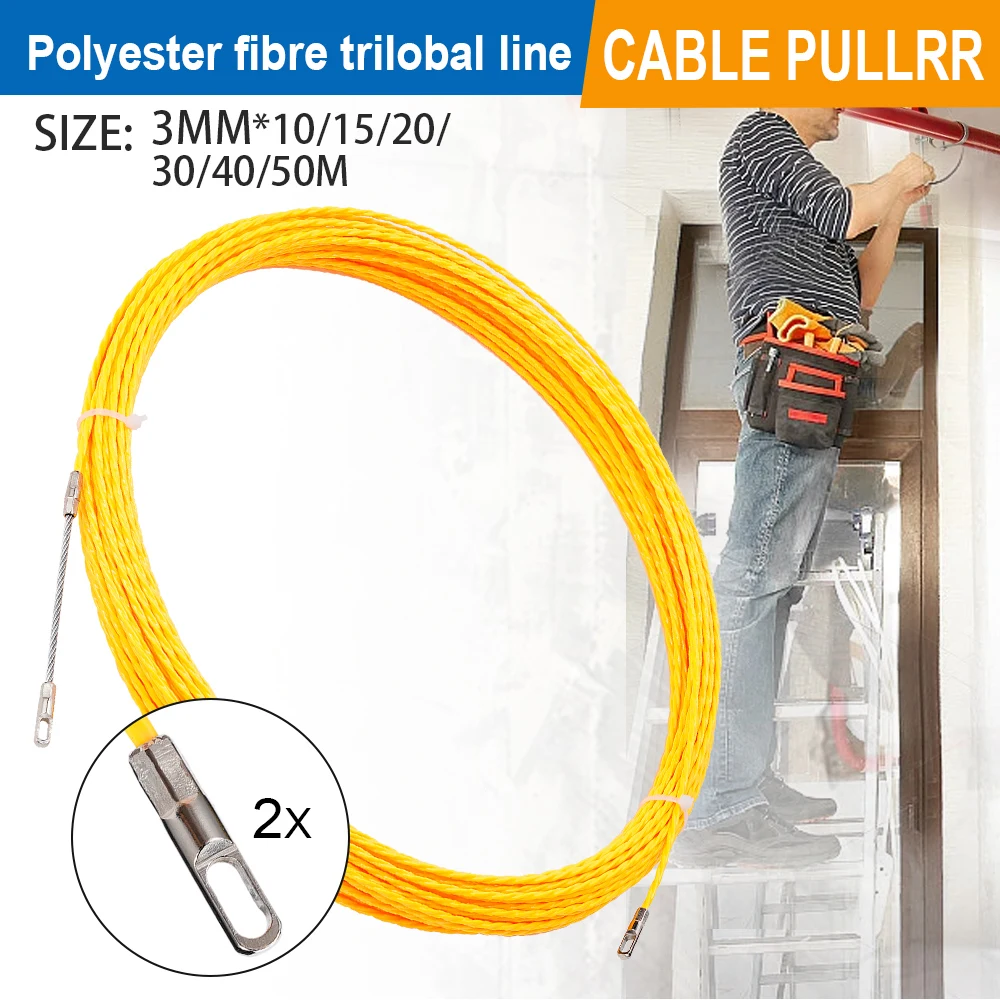 3mm-Yellow-Cable-Puller-Fish-Tape-Reel-Puller-Fiberglass-Metal-Wall ...