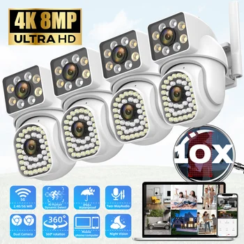 8MP 5G 4K PTZ IP WIFI Camera Dual Lens Surveillance 10X Zoom Security ...