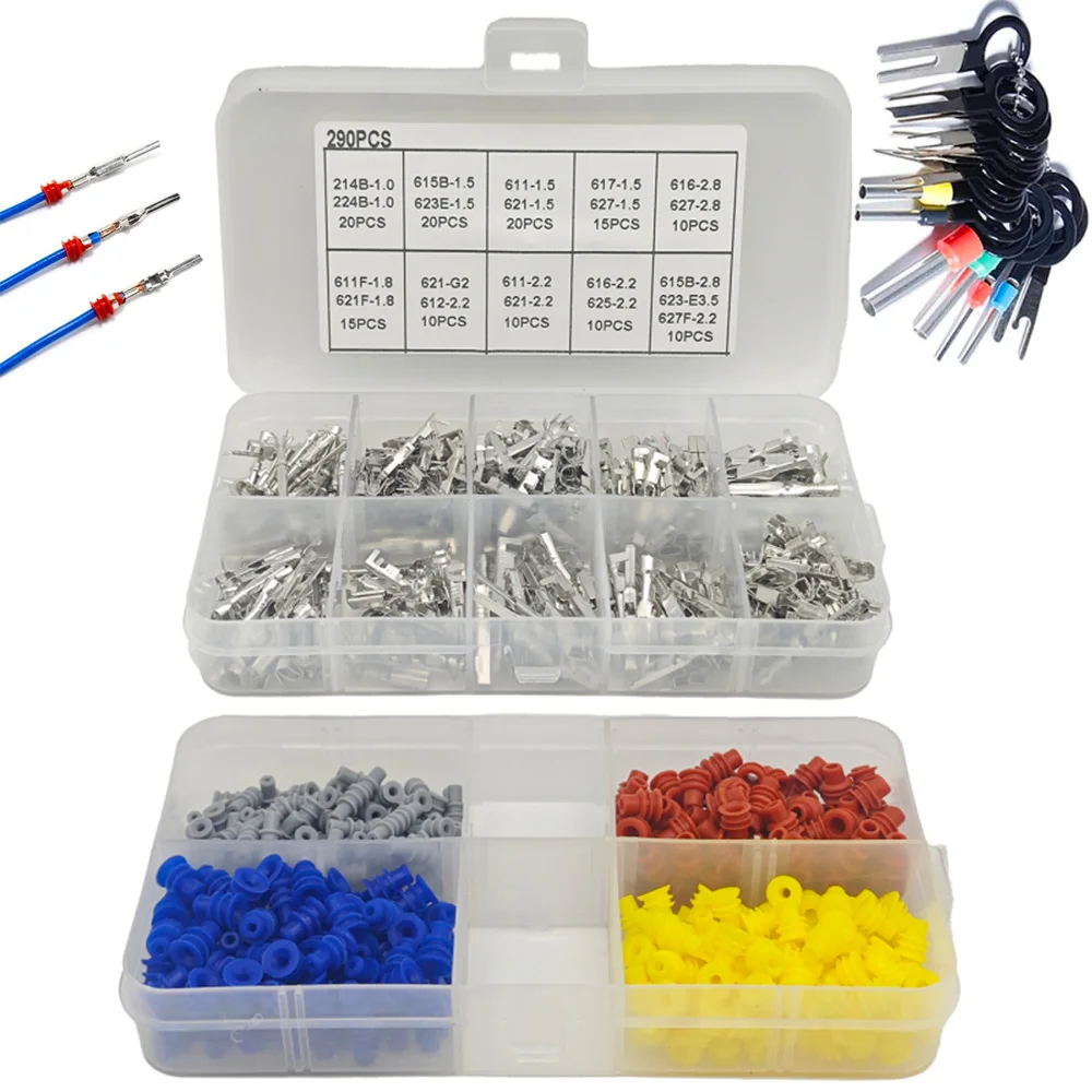Connector Pins Crimped Terminal Car kit Electrical 1/1.5/1.8/2.2/2.8/3 ...