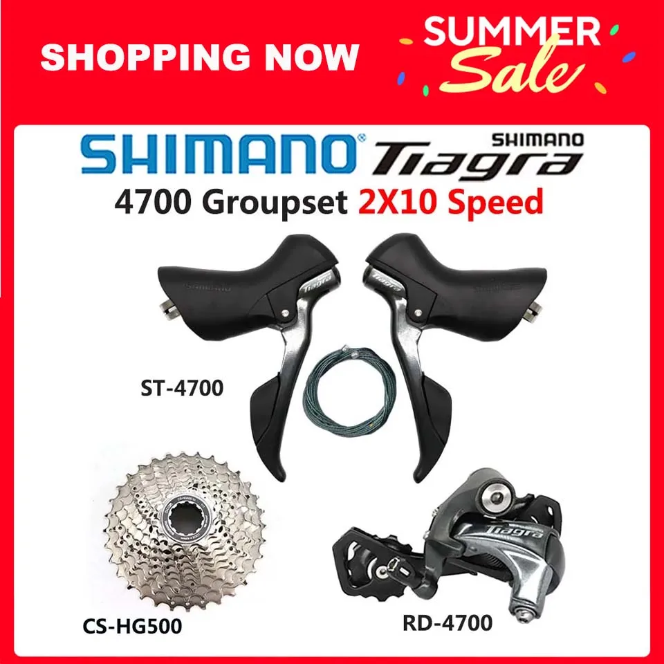 SHIMANO-Tiagra-4700-Groupset-ROAD-Bicycle-2x10-Speed-ST-4700-Shifter-RD ...