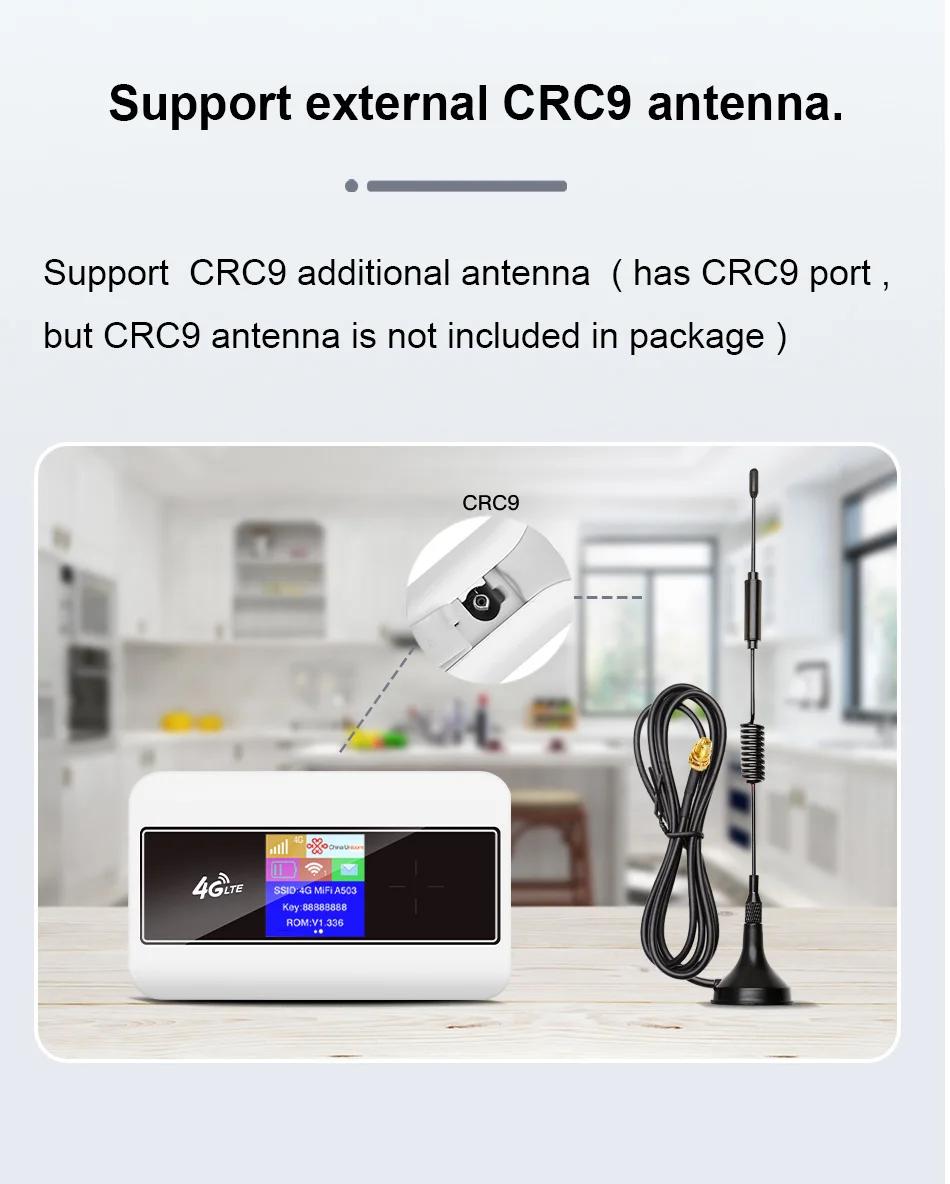 4G SIM card wifi router color LCD display lte modem Sim Card pocket ...