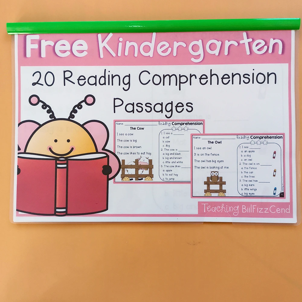 21 Pages Reading Comprehension Colorful Exercise English Workbook ...