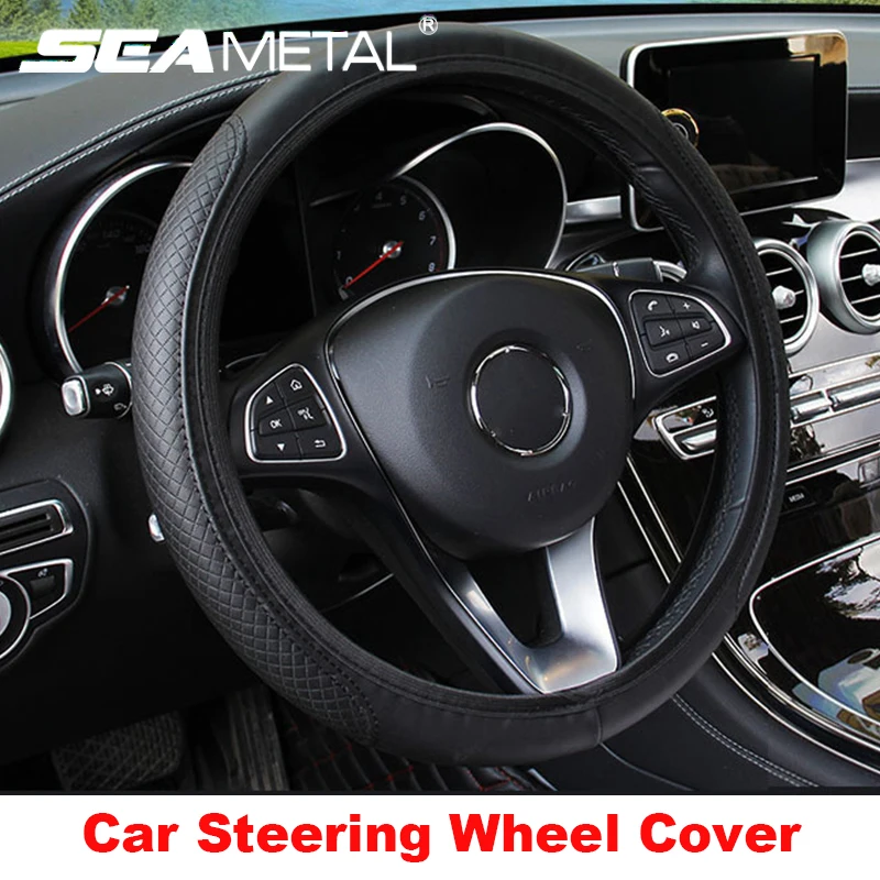 SEAMETA-Car-Steering-Wheel-Cover-Microfiber-Leather-Decorative ...