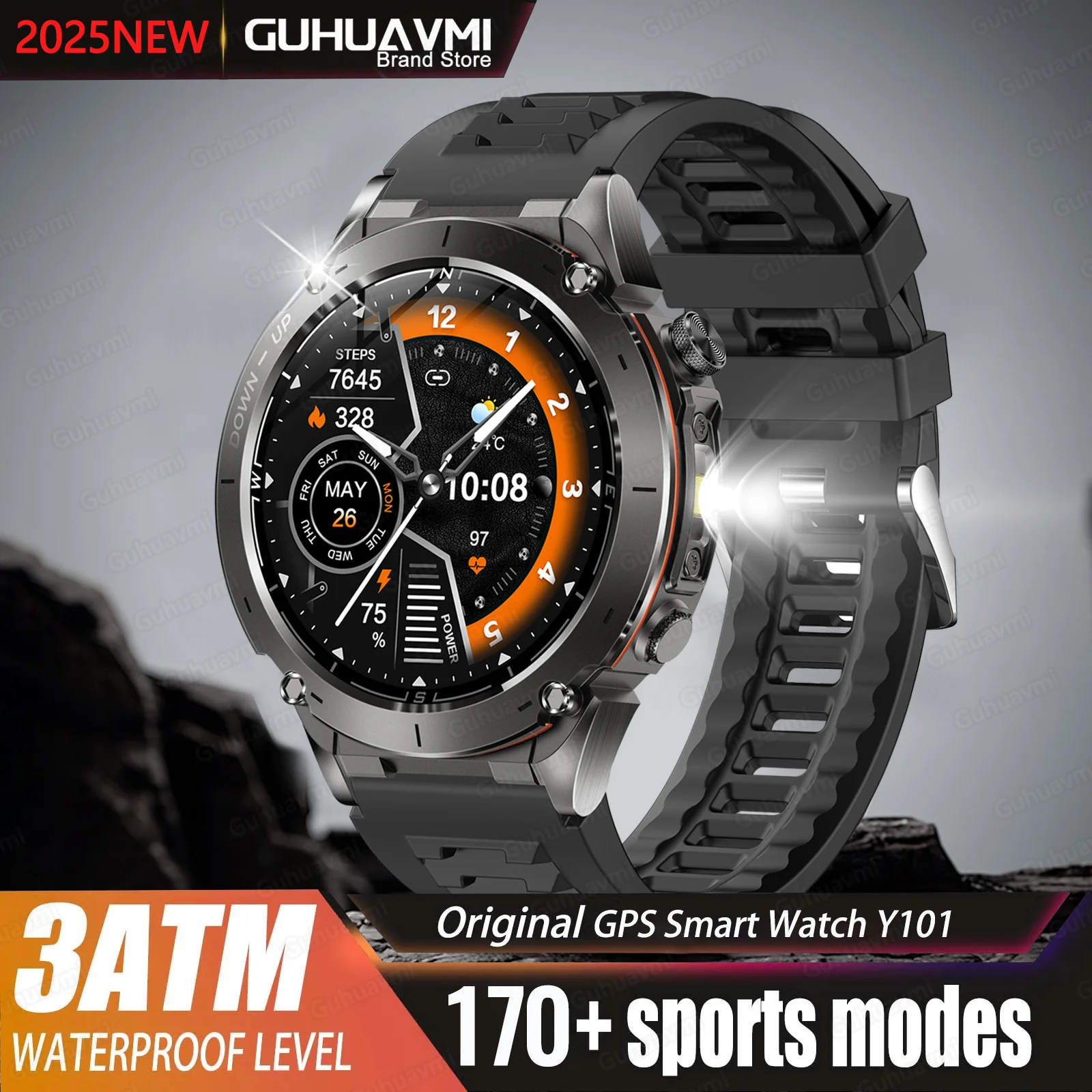 2025 Original GPS Smart Watch Men 1.43'' AMOLED HD Screen Compass BT ...