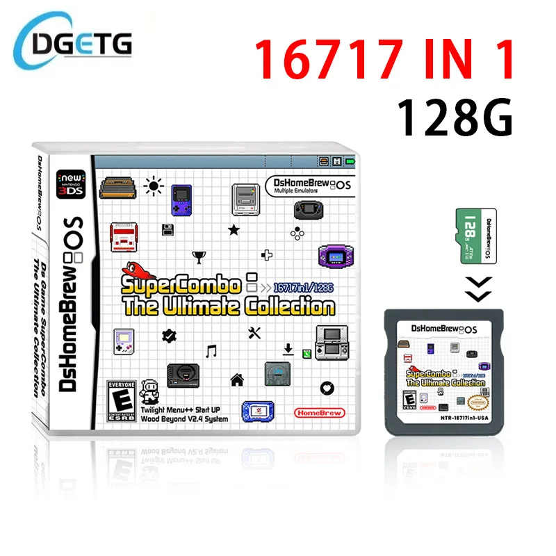 16717-In-1-NDS-Game-Card-Combined-Card-NDS-Combined-Card-128G-Cassette ...