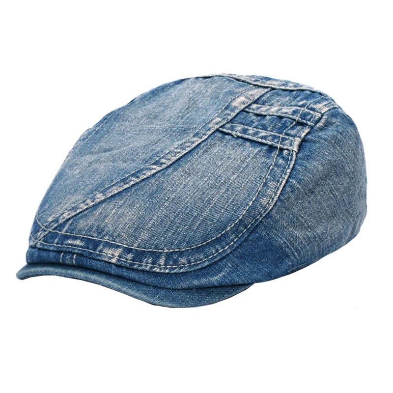 2023-Casual-Cowboy-Flat-Cap-Vintage-Denim-Cloth-Casual-Peaked-Beret-Cap ...