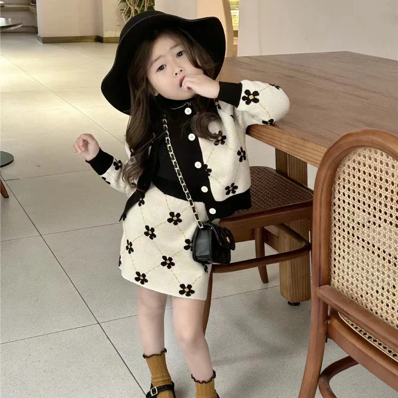 Autumn-Winter-Girls-clothes-sets-Long-Sleeve-Flower-Printed-Sweater-Set ...