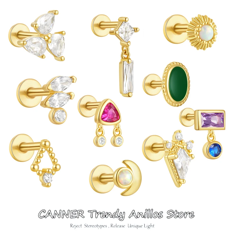 CANNER-1pc-925-Sterling-Silver-Labret-Lip-Stud-Piercing-for-Women-Helix ...