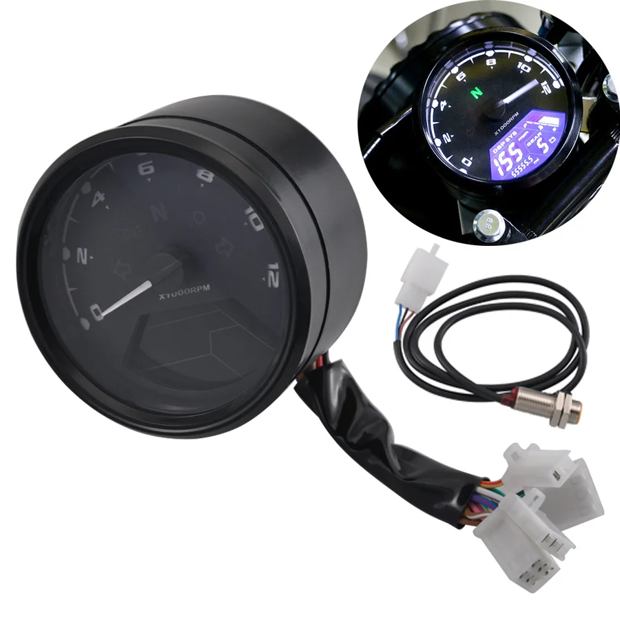 Motorcycle-Multi-function-LCD-Digital-Odometer-Tachometer-Speedometer ...