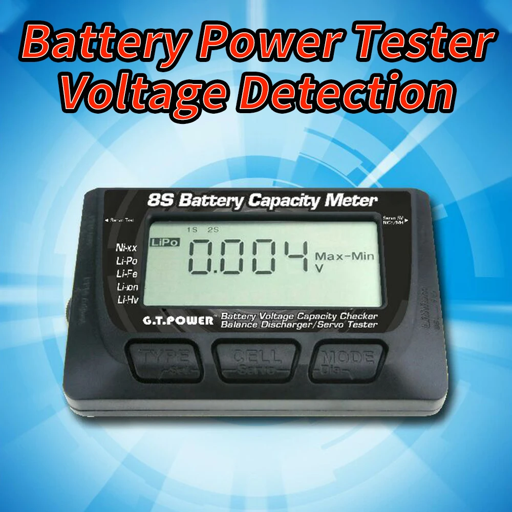 GT Power 1S-8S Lipo Battery Monitor Multi-function Battery Power Tester ...