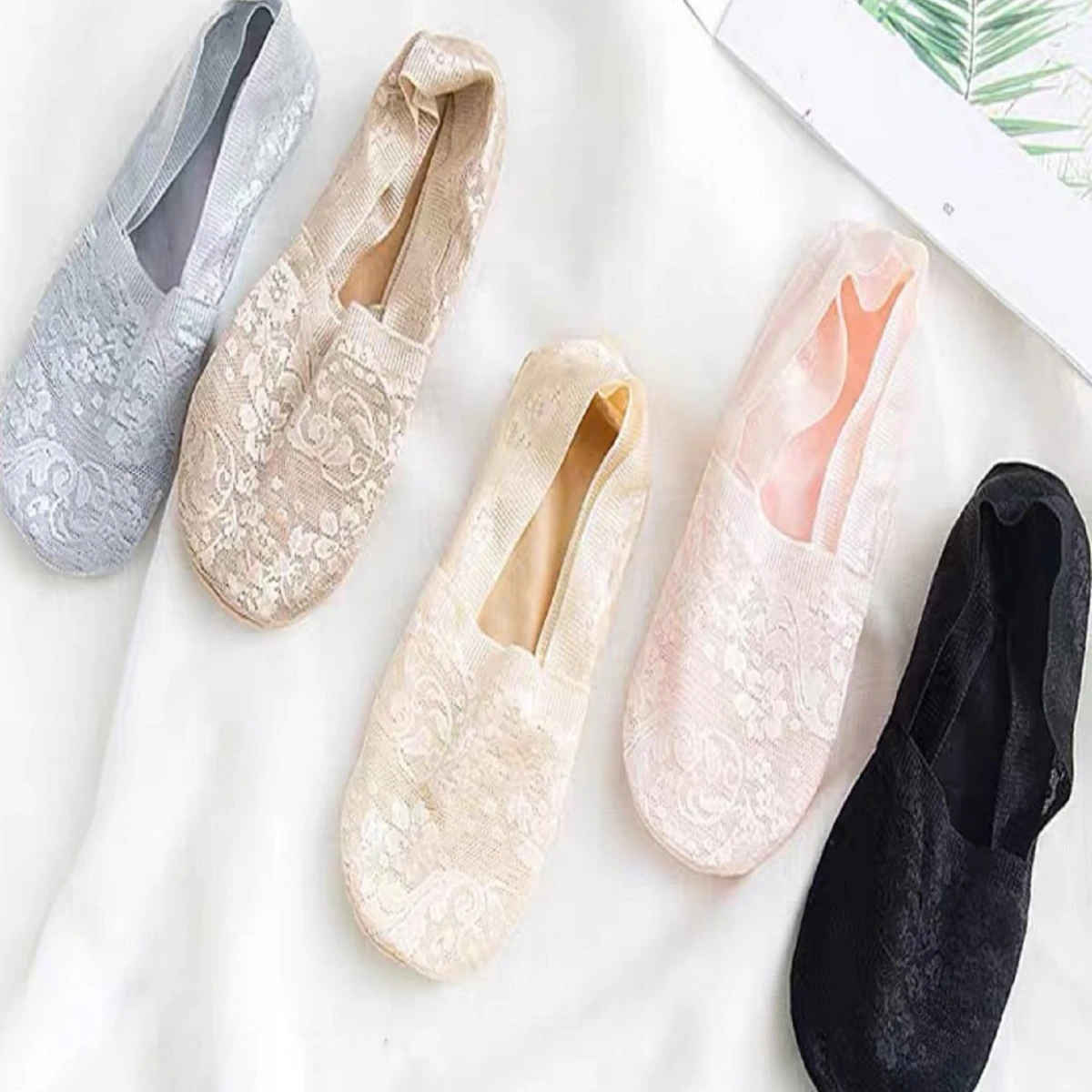 5 Pairs Lace Invisible Socks, Comfy - AliExpress 200574005