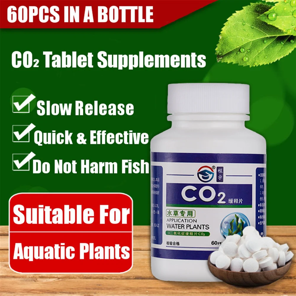 60pcs-CO2-Tablet-Water-Grass-Aquarium-Aquatic-Leaf-Float-Grass-Plants ...