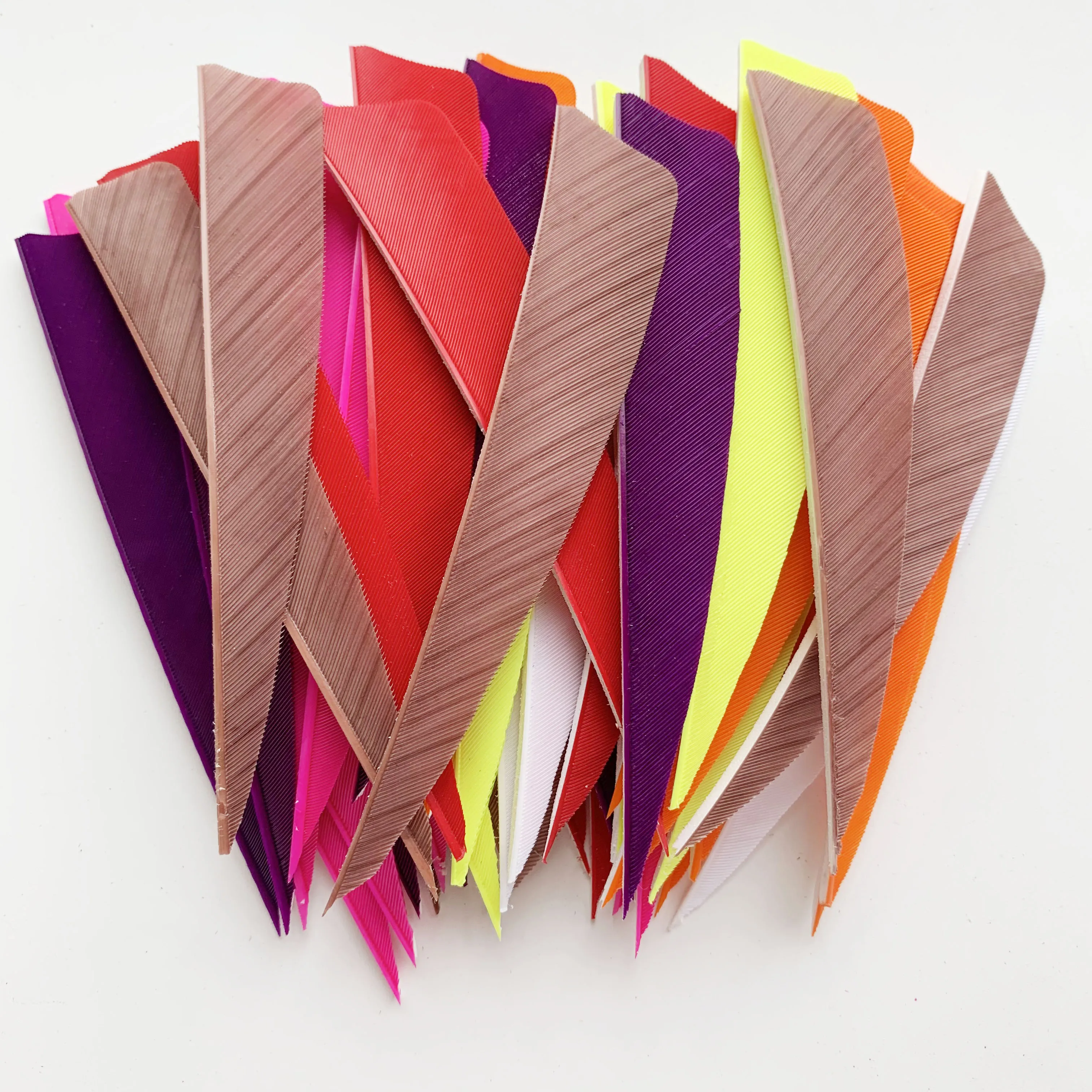 100Pcs-ONTFIHS-4INCH-Shield-Archery-Natural-Feather-Fletching-Hunting ...